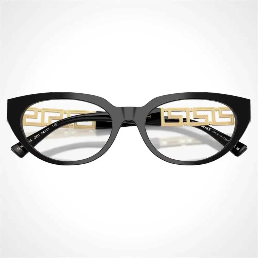 Versace | Accessories | New Versace Glasses Black Cat Eye Eyeglasses ...